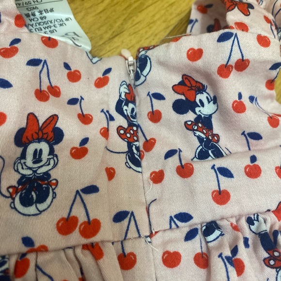 Disney | Dresses | Disney Baby Pink Minnie Mouse Cherries Dress And ...